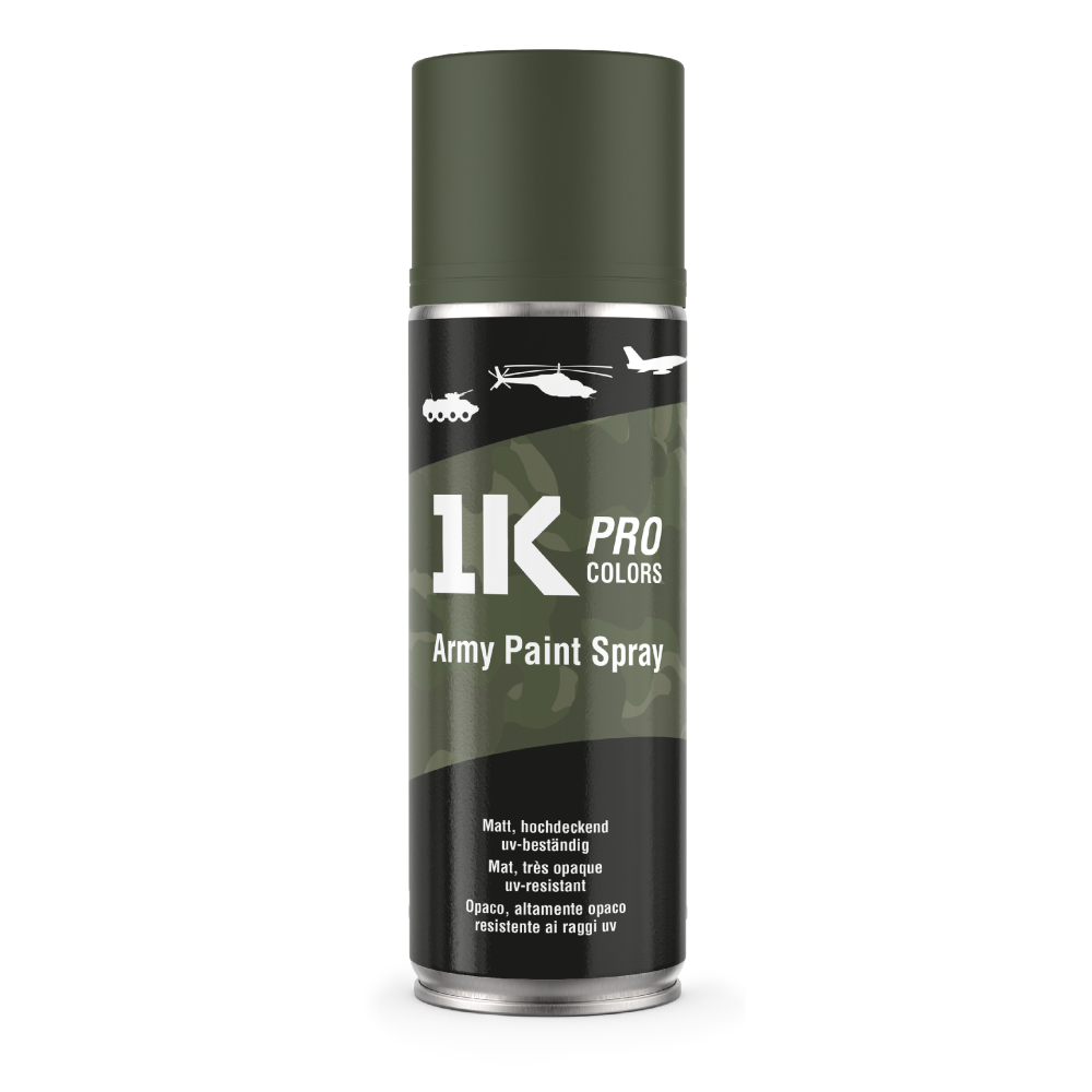 Military Camouflage Spray 1K-PRO Army | RAL 6003 Green Matte