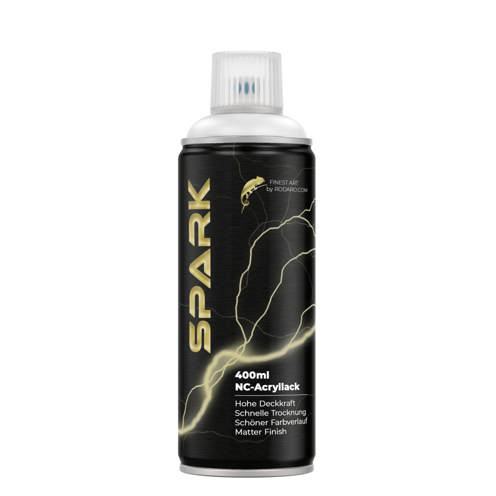 Acrylic Matte Spray Paint SPARK – pure white 400 ml :: XXLCOLORS.com