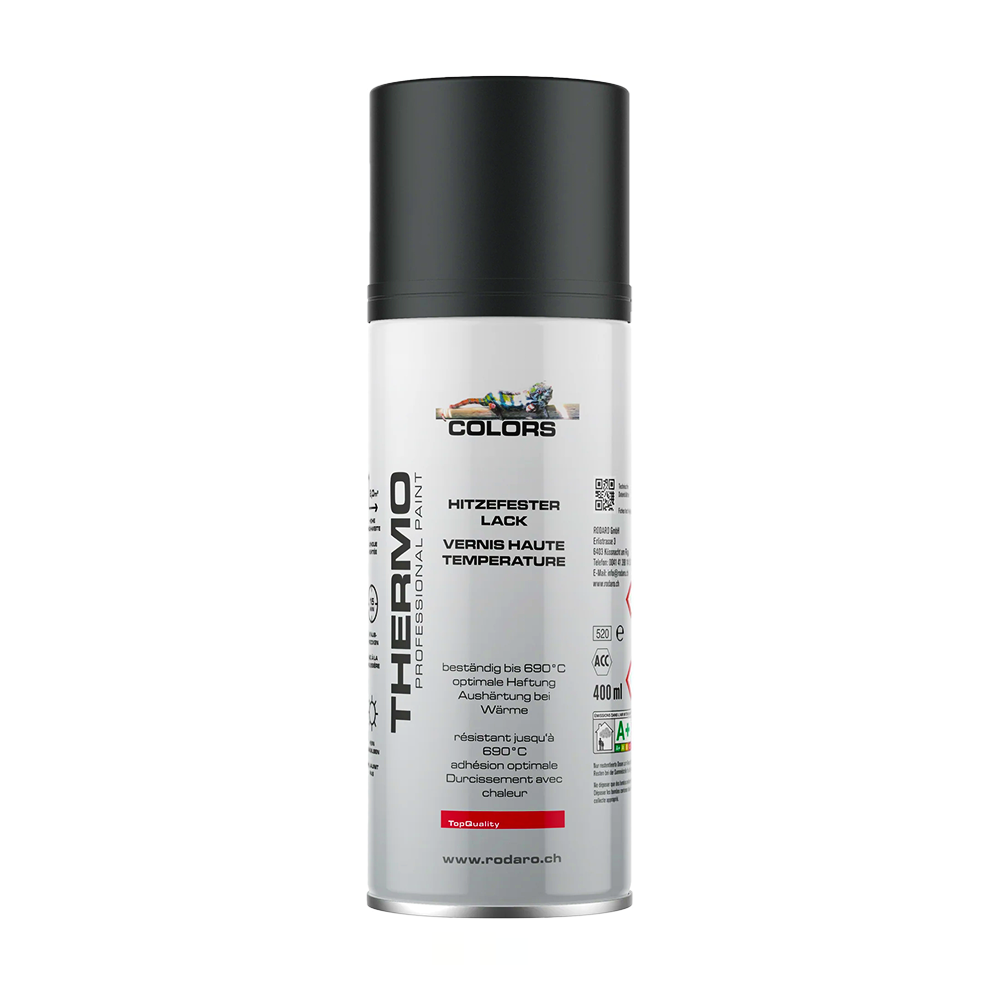 Heat-resistant spray paint black COLORS THERMO 400 ml :: XXLCOLORS.com
