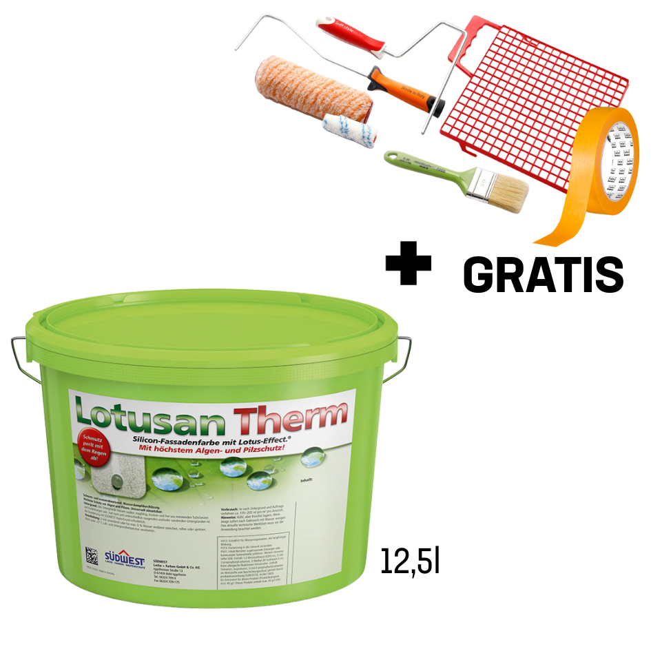 Silicone facade paint with lotus effect Lotusan® Therm :: XXLCOLORS.com